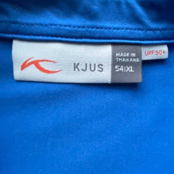 KJUS | Shirts | Nwot Kjus Superload Upf 5 Golf Polo Shirt Logo Blue ...
